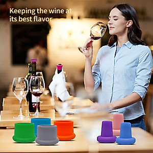 10 PCS Silicone Wine Stoppers, Reusable Beer Wine Corks, Sparkling Bottle Stopper, Wine Bottle Caps，Glass Corks Beverages Beer Champagne Bottles for Corks to Keep Wine Storage Fresh Tools