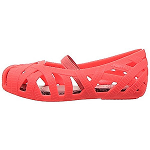 Mini Melissa Kids' Mini Jean + Jason Wu Ballet Flat, Neon Orange, 5 Regular US Toddler