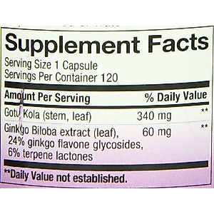 Nature's Way Premium Extract Ginkgo, Memory and Concentration*, 120 Capsules