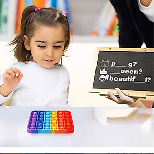 AK-SHIP 2 in 1 Fidget Toys, ABC Learning and Educational Toys, Poppers Fidget Toys,AK-SHIP Stress Relief, Autism Sensory Toys [26 Letters on One Side | Numbers 1-30 on The Other Side] (1 Pack)