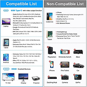 USB C to HDMI Cable 3.3ft 4K@60Hz,USB Type C to HDMI Cable [Thunderbolt 3 Compatible] for Home Office, Compatible for MacBook Pro, iPad Pro 2020, iMac, Samsung S21,S22, XPS, Huawei Mate 40, etc -1m