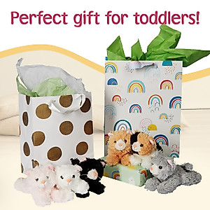 PREXTEX Bulk Jumbo 10'' Tall Plush Horses Stuffed Animal Horses Toys - 4 Pack | Party Favor Gifts and Supplies | Classroom Decoration | Cute Stuff Toy Baby, Kids, Toddler, Girls, and Boys Ages 6-12