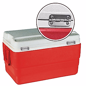 Cornucopia Brands Stainless Steel Replacement Cooler Hinges Compatible w/Igloo Style Ice Chests (Pack of 2 Hinges, 8 Screws)