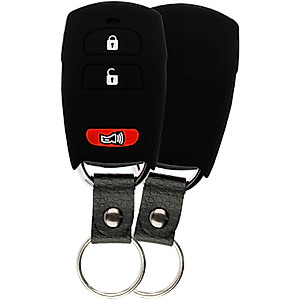 KeyGuardz Keyless Entry Remote Car Key Fob Outer Shell Cover Soft Rubber Case for Kia Sedona Hyundai Entourage