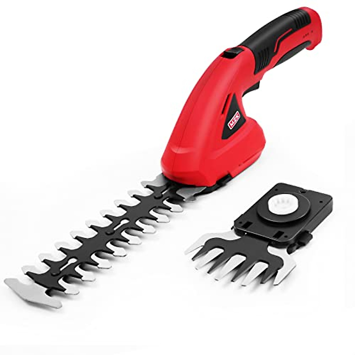 MZK Cordless Grass Shears & Hedge Trimmer, 7.2V Battery Powered Shrubbery Trimmer, 2 in 1 Handheld Grass Clippers, Electric Grass Trimmer Hedge Trimmer, Grass Cutter with Charger