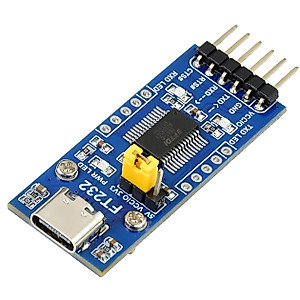 waveshare FT232 USB-C to UART (TTL) Communication Module USB-Type C Connector, Compatible with 3.3V/5V Logic Level, Support Linux Android Wince Windows 7/8/8.1/10/11, etc.