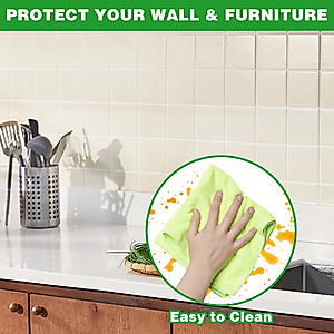 Clear Wall Protector Sheet, Non Adhesive Clear Contact Paper Peel and Stick, Static Cling Removable Wall Paper Sticker Pull and Stick, Wall Sticker Door Scratch Protector for Kitchen Cabinets, 6.6ft