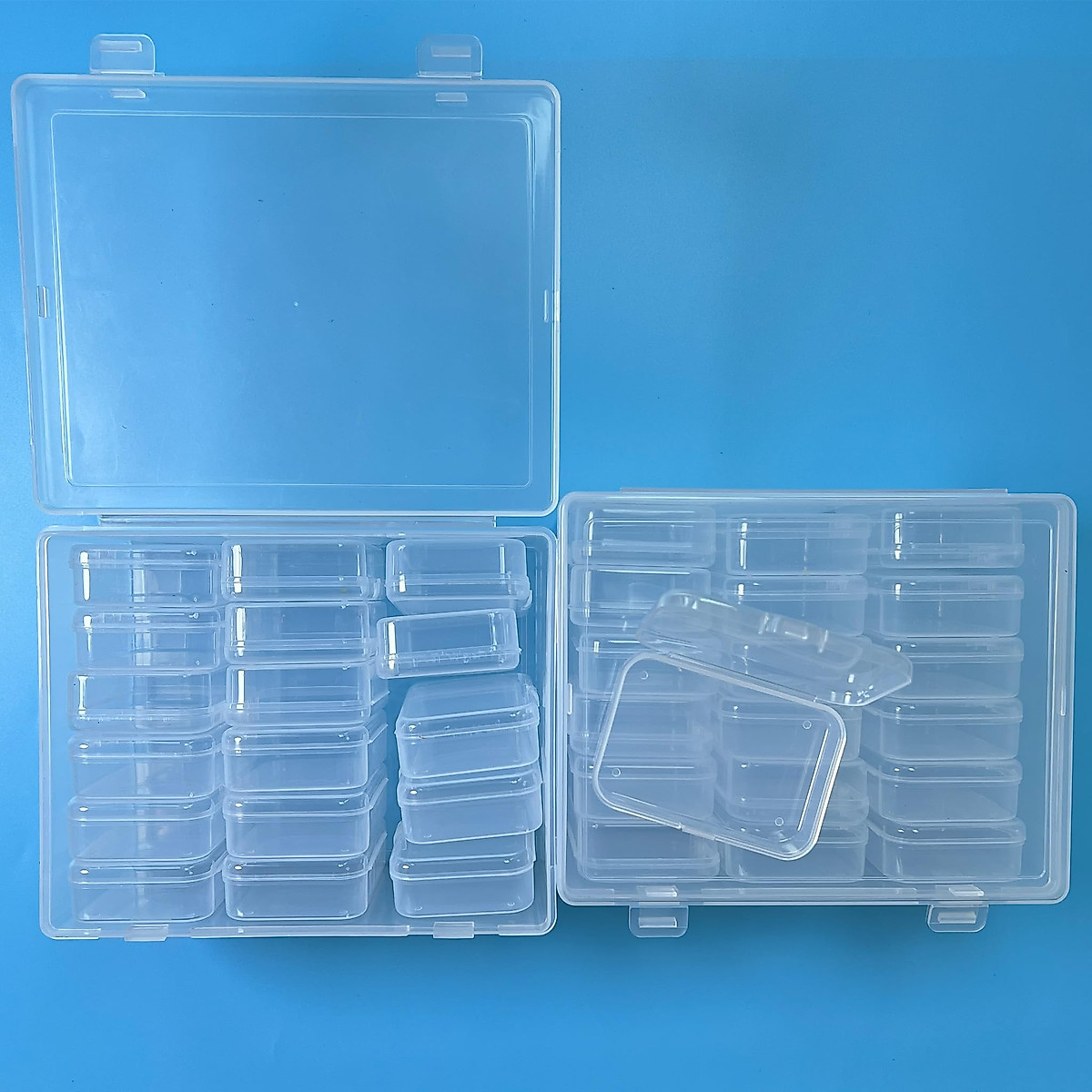 CHSZCHOMER 38 transparent plastic boxes - suitable for storing beads and small items
