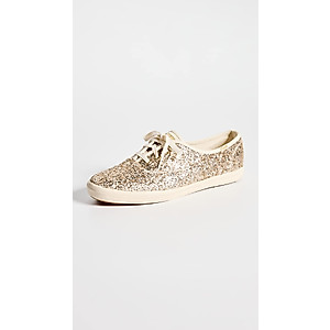 Keds Women's Champion Glitter Sneaker, Gold, 8.5