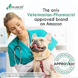 Balanced Breed Dog Probiotics Digestive Gut Health Chew Made in USA Non-GMO Vet-Phamacist Approved Fortiflora Probiotics Dogs Anti Yeast Supplements Constipation Relief Dog Yeast Itchy Skin Itchy Ears