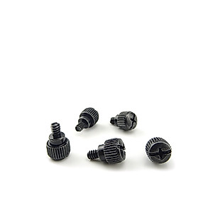 Honbay 50PCS 6#-32x5 M3.5 PC Computer Case Thumbscrews Thumb Screws Black zinc (50)