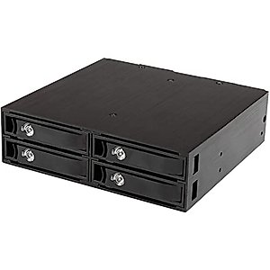 StarTech.com 4-Bay Mobile Rack Backplane for 2.5in SATA/SAS Drives - Hot Swap SSDs/HDDs from 5-15mm - Supports SAS II & SATA III (6 Gbps) , TAA (SATSASBP425)