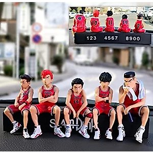 Qddian SLAM Dunk，Q Version 5 Models Figure， PVC Action Figure7cm，Static Figure ，Scenes Figure ，Anime Lovers Gift，Car Decoration，Computer Desktop Ornaments， Boxed Figure