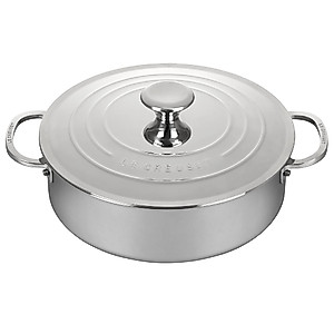Le Creuset Tri-Ply Stainless Steel Rondeau Pan, 4.5 Quart