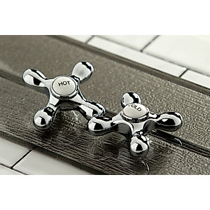 Kingston Brass KS1291AX Restoration Wall Mount Bridge Kitchen Faucet, Polished Chrome