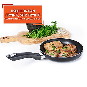 IMUSA USA Nonstick Bistro Saute Pan 8-Inch, Black