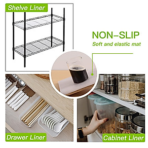 Multifunctional Shelve Liner Easy Cleaning Non-Slip Oil-Proof Cabinet Fridge Liner and Mat for Bar Kitchen Table 1 Roll 12 Inches x 10 FT(Polka Dot)