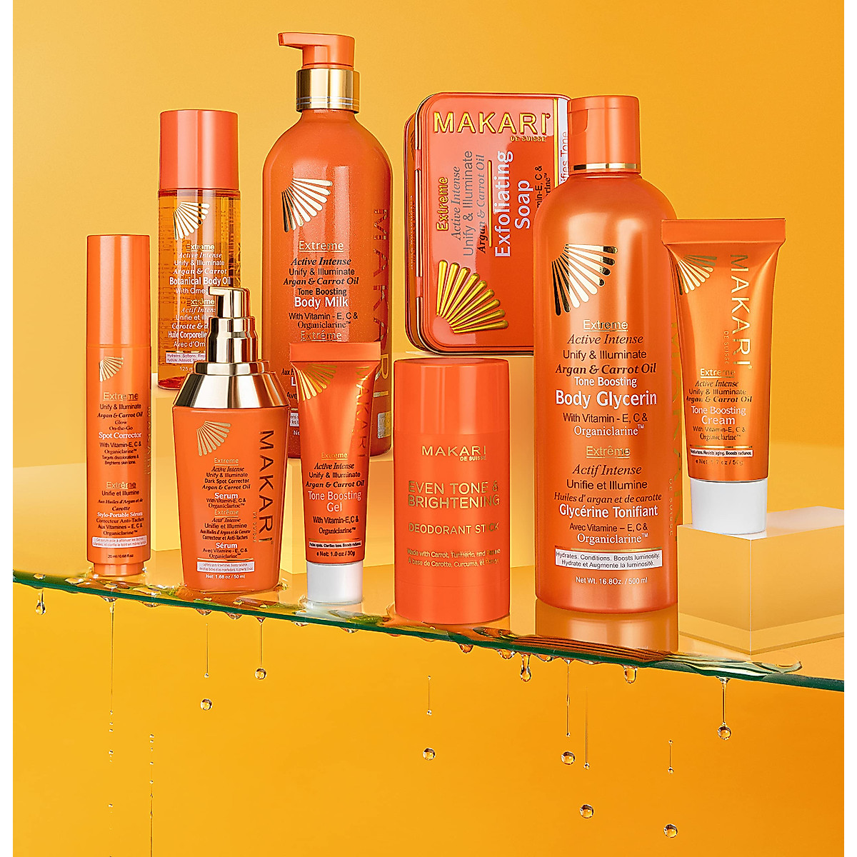 Makari Extreme Active Intense Botanical Body Oil (125 ml) | Softens, Conditions, Hydrates, and Rejuvenates Skin | Helps Fade Marks, Blemishes, and Spots | Recommended for All Skin Types