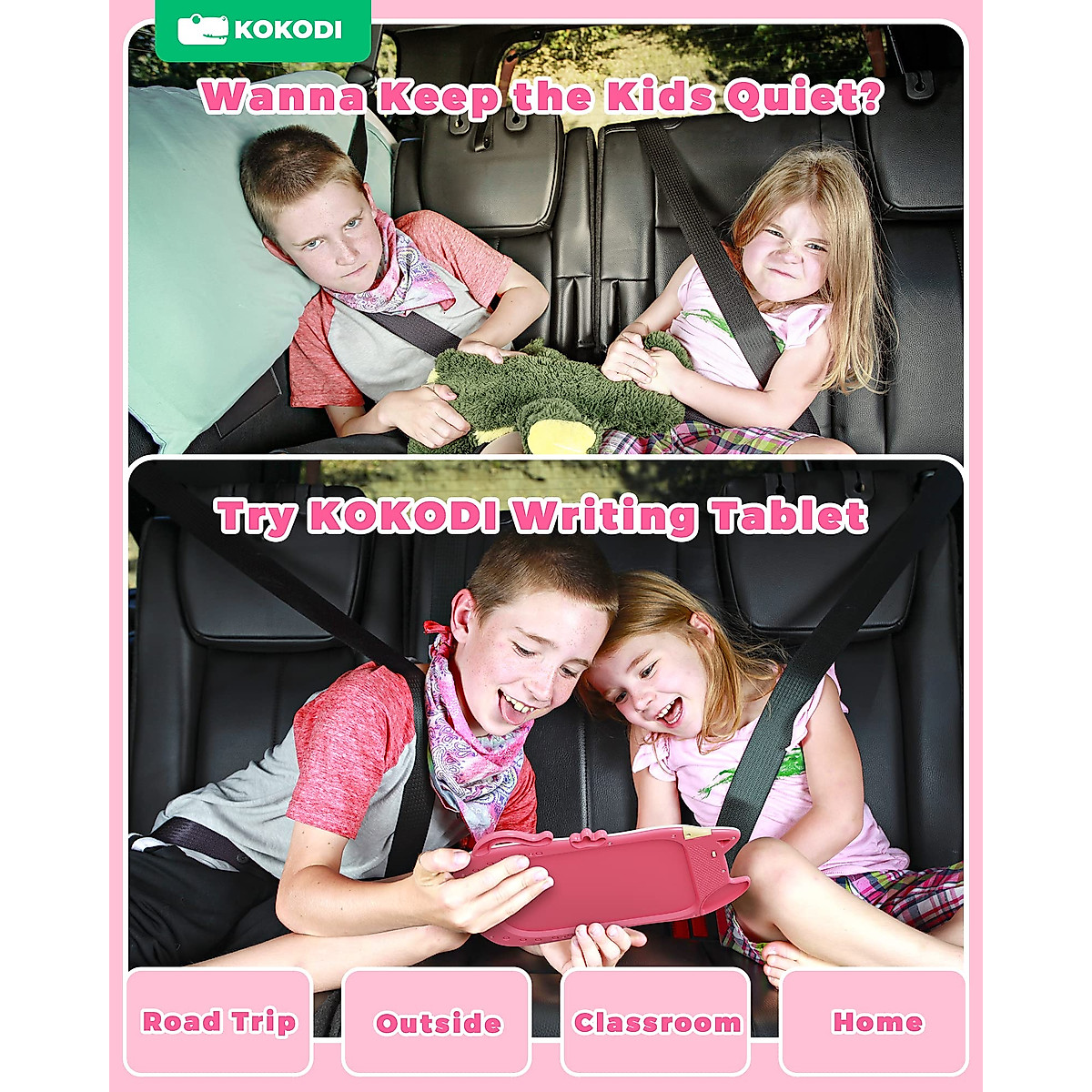 KOKODI Girl Toys, 3-7 Year Old Gifts, LCD Writing Tablet for Kids, Drawing Doodle Board Birthday Presents 3 4 5 6 7 Girls