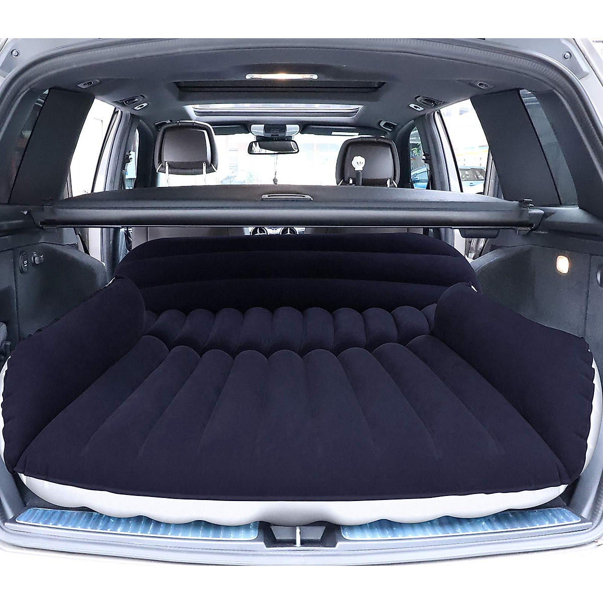 DTOWER SUV Air Mattress, Car Inflatable Mattress Thickened Car Air Bed Portable Camping Outdoor Mattress with Air Pump Home Air Mattress for Outdoor Camping Travel, Flocking Surface, Fast Inflation