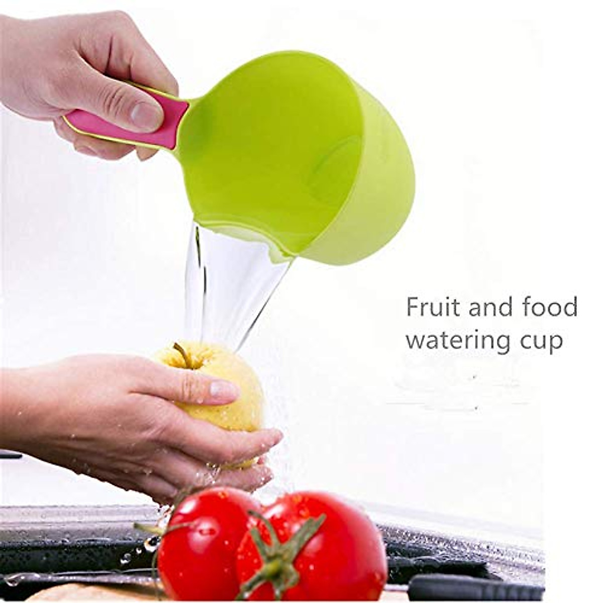 Baby Bath Waterfall Rinser, RainbowBaby Shampoo Rinse Cup Head Washing Baby Tub Water Scoop, Tear-Free Baby Bath Mug (Green)