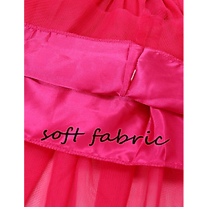 Cilucu Baby Girl Sequin Dress Ruffle Tutu Flower Girls Dress for Wedding Bridesmaid Princess Dress Kids Birthday Party Dress Easter Valentine's Day Gown Rainbow Hot Pink Size 2-3T