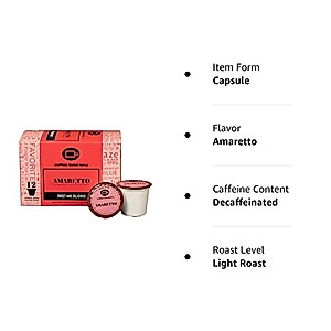 Amaretto Single Serve Coffee Pods | 12ct | 100% Specialty Arabica Coffee | Gourmet Flavored Coffee