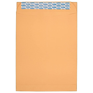 Mead Letter Size Mailing Envelopes, Press-It Seal-It Self Adhesive Closure, All-Purpose 24-lb Paper, 9" X 12", Brown Kraft Material, 25/Pack (76086)