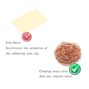 Soldering Tip Cleaner, Soldering Iron Tip Cleaner and Cleaning Copper Wire Ball Kit, Wipe the Soldering Iron and Soldering Iron Tip with Clean Copper Wire Ball, No Water is Needed