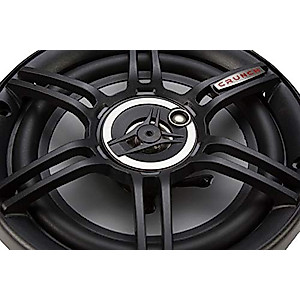 Crunch CS-653 300 Watts 6.5-Inch 3-Way 4 Ohms Car Audio CS Speakers with Dome Tweeters and Stamped Steel Basket, Black, 2 Pack