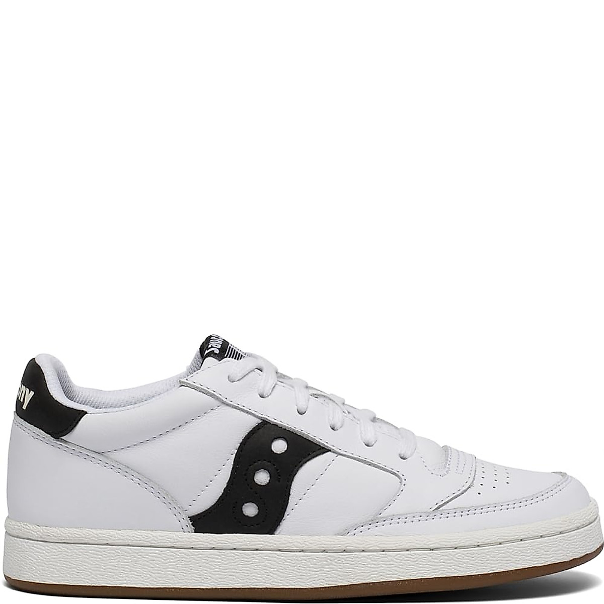 Saucony unisex adult Jazz Court Sneaker, White/Black, 8 Women Men US
