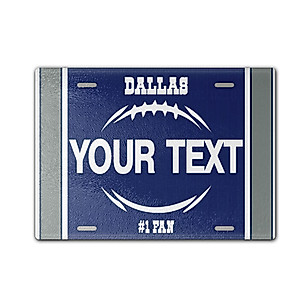 BRGiftShop Personalized Custom Name Football Team Dallas Glass Cutting Board