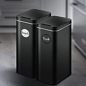 BabyPop! Recycle Trash Can Combo, Recycle Magnet for Trash Can, Garbage Recycle Bin Combo, Trash Recycle Bin Combo, Farmhouse Rustic Design