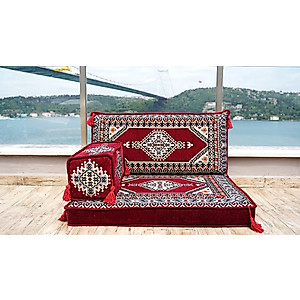 Arabic Living Room, Moroccan Home Decor, Floor Cushion, Arabic Floor Couch, Turkish Floor Sofa, Ethnic Sofa, Arabic Sofa Seating