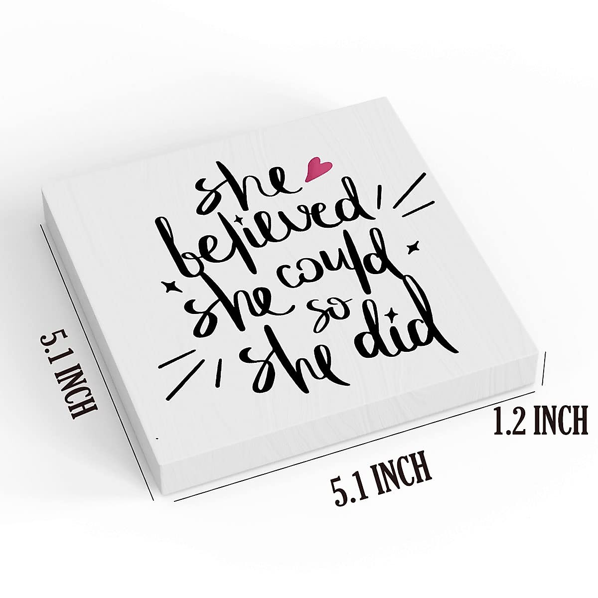 Inspirational Graduation Friendship Gifts Encouragement Gifts for Best Friends Spiritual Gifts for Women Farmhouse Wooden Box Sign for Home Office Bedroom Living Room Shelf Desk Table Decoration