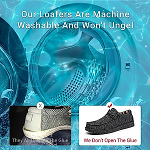 Mens Machine-Washable Casual Loafers, Men Slip On Comfortable and Breathable Boat Shoes for Work, Casual, Walk, Traveling, Beach, Gifts for Men, Zapatos Mocasines para Hombre