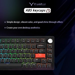 DrunkDeer A75 Mechanical Keyboard Magnetic Switches TKL Gaming Keyboard 82Keys PBT Keycap USE Wired OEM Profile RGB 82 Keys with Knob