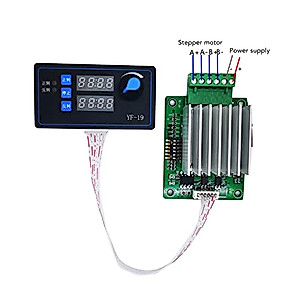 Angle Pulse Motor Speed Drive, Stepper Motor Controller Automatic Stop Jog Power Off Memory Infinite Loop DC8V~24V for Industrial Use