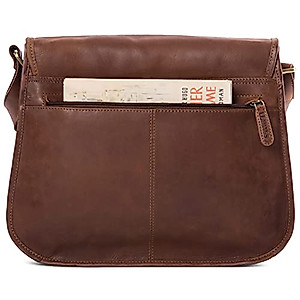 LEABAGS Riyadh Shoulder bag I Genuine buffalo leather handbag I Shoulder bag with vintage look I Leather shoulder handbag