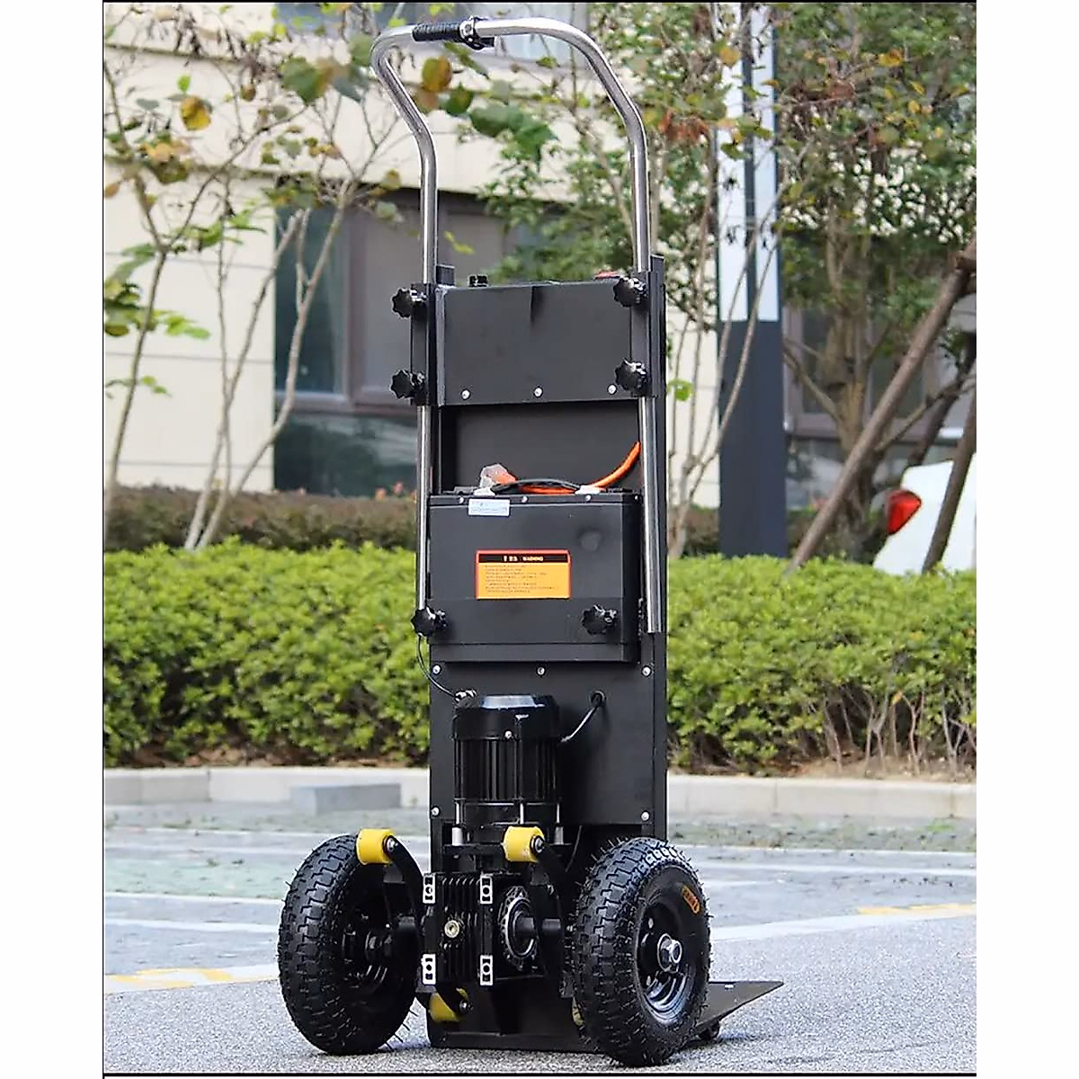 ROOMEDAL Electric Stair Climbing Hand Trucks Dolly Cart for Moving, 880lb Capacity Heavy Duty, with Folding Handle & Solid Wheel & Brakes