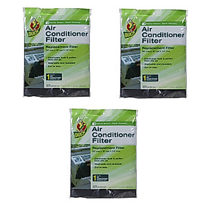 Duck Brand Replacement Air Conditioner Foam Filter, 24-Inch x 15-Inch x 1/4-Inch, 1285234, 3 Pack