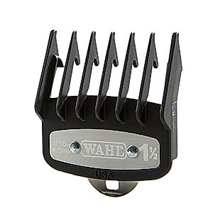 Wahl Professional- Versatile Premium Cutting Guide Comb with Metal Clip #1/2 & #1 1/2 Combo Set #3354-1100-1000 for All Wahl Clippers/Trimmer