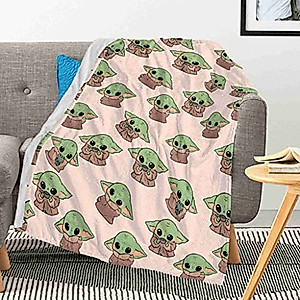 Soft Flannel Blanket Cartoon Warm Plush Throw Blanket Fleece Blanket for Couch Sofa Bedroom All Season for Kids Adults Gift 80"X60"