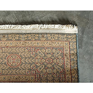 Unique Loom Palace Collection Traditional, Southwestern, Medallion, Geometric Area Rug, 9' 0" x 12' 0", Navy Blue/Tan