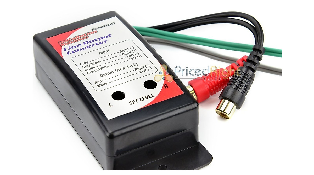 RCA Power Amp Adapter for Car Stereo - Line Output Converter