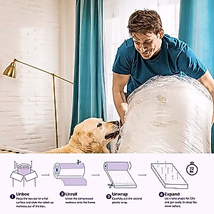 NapQueen Twin XL Size Mattress, 8 Inch Anula Green Tea Infused Memory Foam Mattress, Twin XL Size Mattress Bed in a Box, CertiPUR-US Certified Mattress