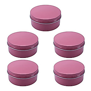 Othmro 12Pcs 5.1oz Metal Round Tins Aluminum Tin Cans Jar Refillable Containers 150ml Tin Cans Tin Bottles Containers with Screw Lid for Salve Spices Lip Balm Tea Candies Silver 83×38mm