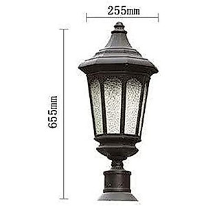 Outdoor Post Light Exterior Pillar Light Classical Outdoor Waterproof Column Head Lamp, Suitable for Door Porch Exterior Wall Pillar Lamp, Patio Porch Decoration Lighting
