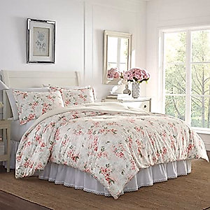 Laura Ashley Home - King Comforter Set, Luxury Bedding with Matching Shams, Stylish Home Decor for All Seasons (Wisteria Pink, King), Blush