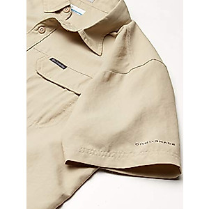 Columbia Men's Smith Creek Woven Short Sleeve Shirt, Fossil, X-Large